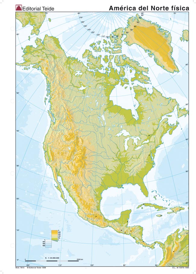 Mapa Mudo De Los Rios De America Del Norte