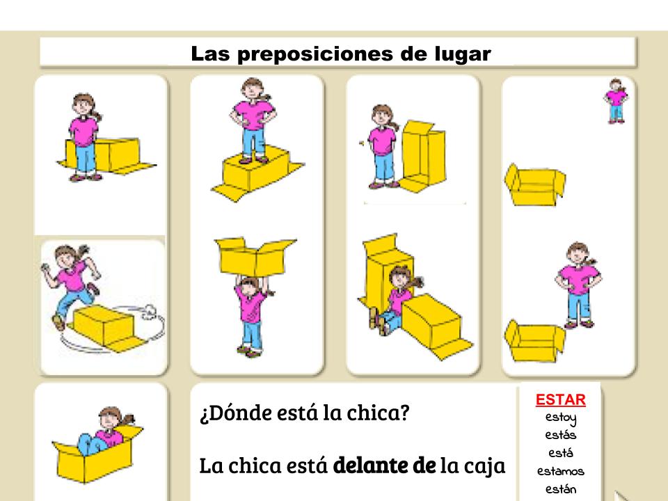 Juegos de Lengua | Juego de Prepositions of place in Spanish | Cerebriti