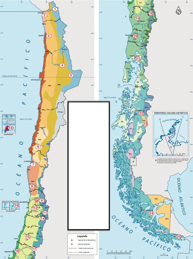 Juegos de Geografía | Juego de Climas de Chile | Cerebriti