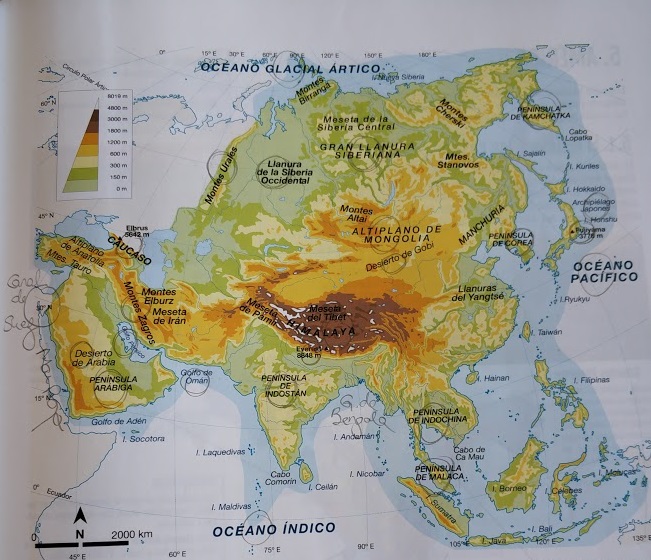Juegos de Geografía | Juego de Asia: Mapa con ríos | Cerebriti
