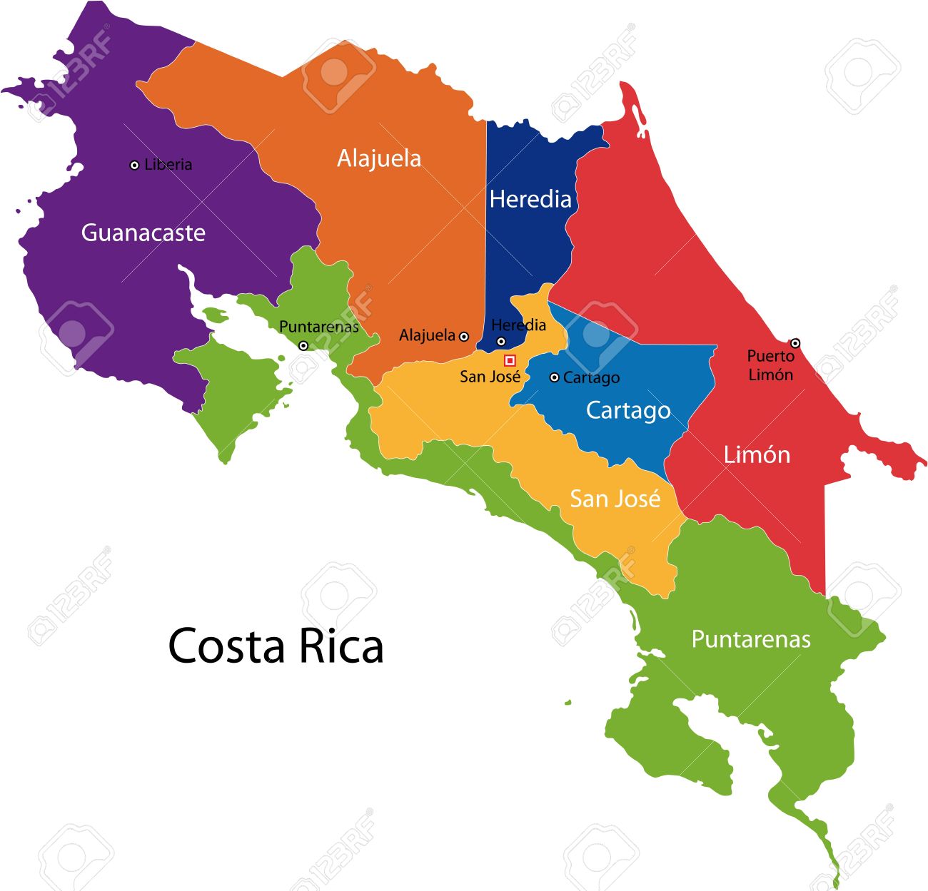 Juegos de Geografía | Juego de Mapa de Costa Rica | Cerebriti